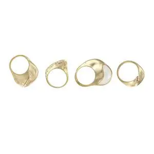 RARE MATTERS JEWELRY Organic Moonstone Sparkle Stack Rings