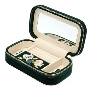 Wolf Zoe Travel Jewellery Zip Case - Blue