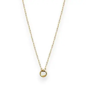 ALEXIE OF ATHENS Dainty Paperclip Charm Chain - Gold