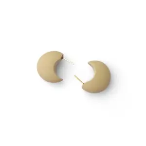 BY CHAVELLI Chubby Huggie Hoop Earrings - Brown