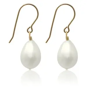 KIRI & BELLE Willow Baroque Pearl Hook Earrings - Gold