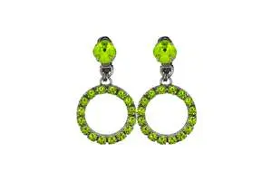 VICKISARGE Small Hoop Clip-on Earrings - Green