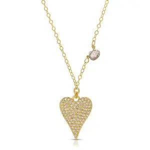 NATIVE GEM Glimmer Heart Necklace - Yellow