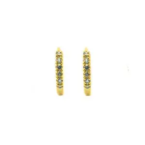 NASI SILVER Adaya Huggie Hoop Earrings - Blue