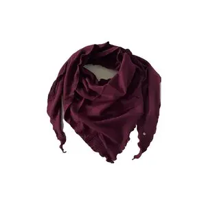 TIRILLM Palma Triangle Cashmere Scarf Deep Burgundy - Red