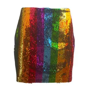 ANY OLD IRON Reversible Sequin Mini Skirt