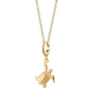 LILY CHARMED Plated Turtle Charm Necklace - Gold