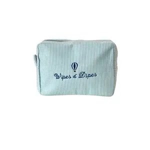 LILLY LOVES Striped Baby Pouch - Blue