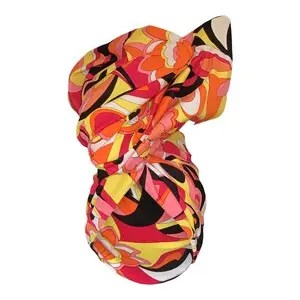 ROMER MILLINERY Twisturban Turban In Mod Print Cotton