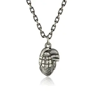 CARTOGRAPHY Anatomical Heart Grenade Necklace In Sterling Silver - Grey/silver