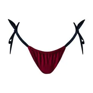 IVY SWIMWEAR Criss Cross Bikini Bottom - Green/red