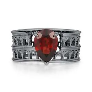 AZURA JEWELRY NEW YORK Blood Oath Colosseum Ring - Black