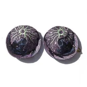 NANA WATANABE Moonglow Embroidered Stud Earrings - Black