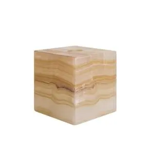 And Jacob Less Is More Tissue Box Amber Onyx - Orange