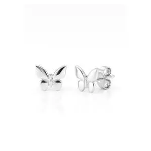 UNALOE Butterfly Stud Earrings - Silver