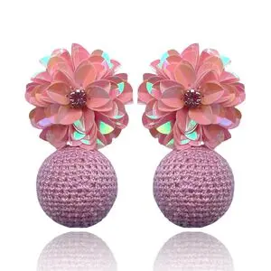 PINAR OZEVLAT Blossom Bonbons Dangle Earrings - Pink
