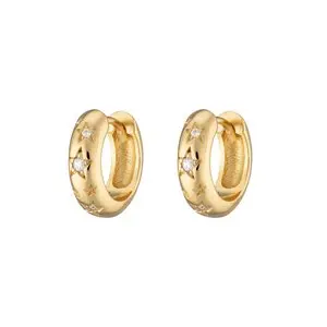 SCREAM PRETTY Celestial Chunky Huggie Hoop Earrings - Gold