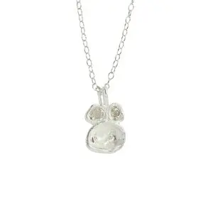 CLAIRE HILL DESIGNS Moonstone Lichen Pendant Necklace - Silver
