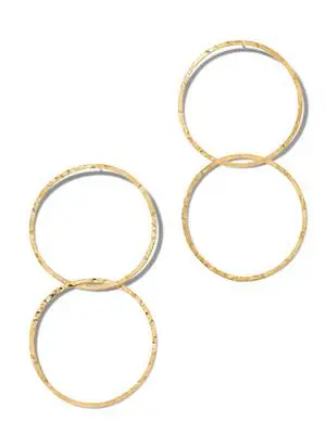 JAREDJAMIN Raquel Dangle Hoop Earrings - Gold