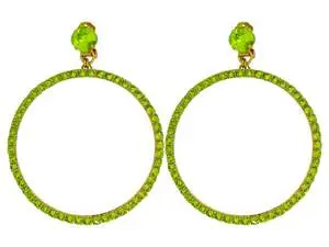 VICKISARGE Large Hoop Earrings - Green