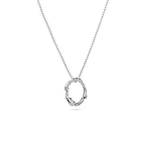 LULU AND BOO JEWELLERY Molten Halo Solid Sterling Necklace - Silver