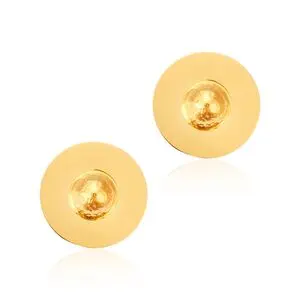 VISCONTI Elena Grande Disk Earrings - Gold