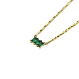 Nasi Silver Crystal Necklaces