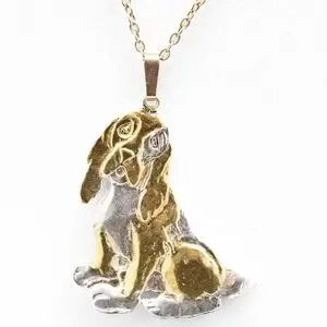 SIMON KEMP JEWELLERS Spaniel Pendant In Eighteen Carat On Silver - Gold