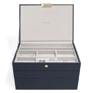 STACKERS Jewellery Box Set Of Three - Blue