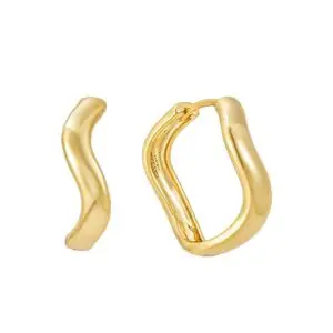 NAZZAR Wave Hoop Earrings - Gold
