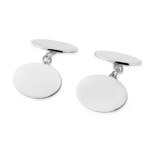 AUREE JEWELLERY Albemarle Sterling Oval Cufflinks