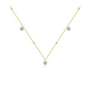 GENEVIEVE COLLECTION 18k Gold Diamond Necklace - Yellow