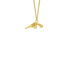TRUE ROCKS Mini Retro Pistol 18kt -plated Pendant - Gold