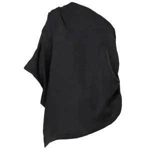 METAMORPHOZA Asymmetric Draped Top - Black