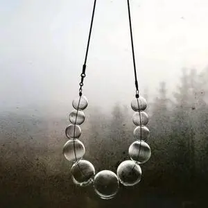 LAURA DAILI Blown Glass Bubbles Necklace - Silver