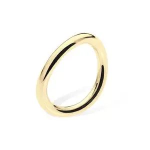 LUCY QUARTERMAINE Curve Midi Ring In Gold Vermeil - Silver