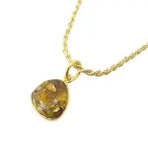 HARFI Gold Vermeil Citrine Rope Chain Necklace - Gold/yellow