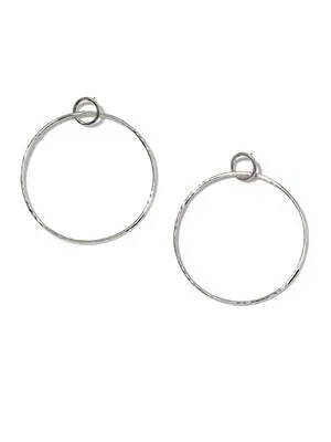 JAREDJAMIN Ellen Textured Hoop Earrings - Silver
