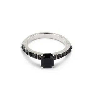 KASUN LONDON Emerald Cut Crocodile Statement Ring