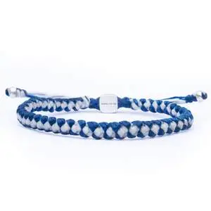 HARBOUR UK BRACELETS Dartmoor Silver Rope Bracelet - Blue