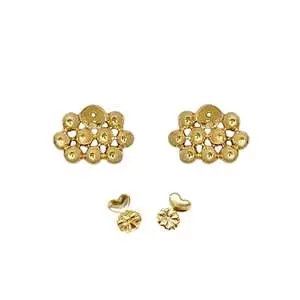 BELLATRICK Detachable Ball Combo Earrings - Gold