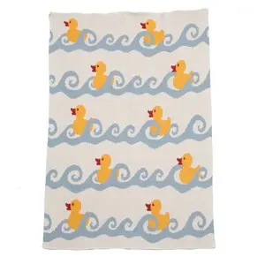 In2green Baby Cotton Knit Blanket Ducky - Yellow