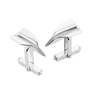 POSH TOTTY DESIGNS Sterling Paper Plane Cufflinks - Silver