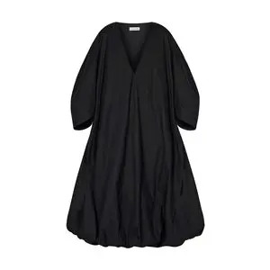 SANCTUMUM Kima Wabi Sabi Balloon Bottom Midi Dress - Black