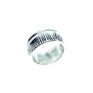 TG-JEWELLERY BY TAMARA GERVASIO Sterling Silver Barrel Statement Ring - Silver/black