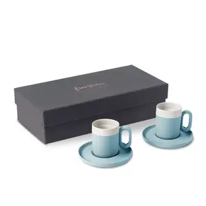 Esma Dereboy Capsule Espresso Set Of Two Ice Ivory Colour - Blue