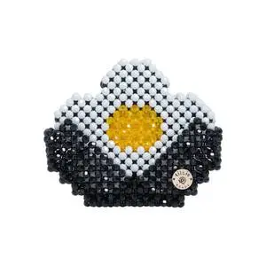 TILLIE BEADS Daisy Delight Bead Coaster Set - Black