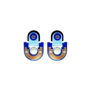 GISSA BICALHO Short Tikal Acrylic Earrings - Blue