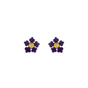 GISSA BICALHO Flower Acrylic Earrings - Red