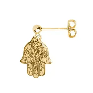 CARTERGORE Hamsa Hand Single Drop Earring - Gold